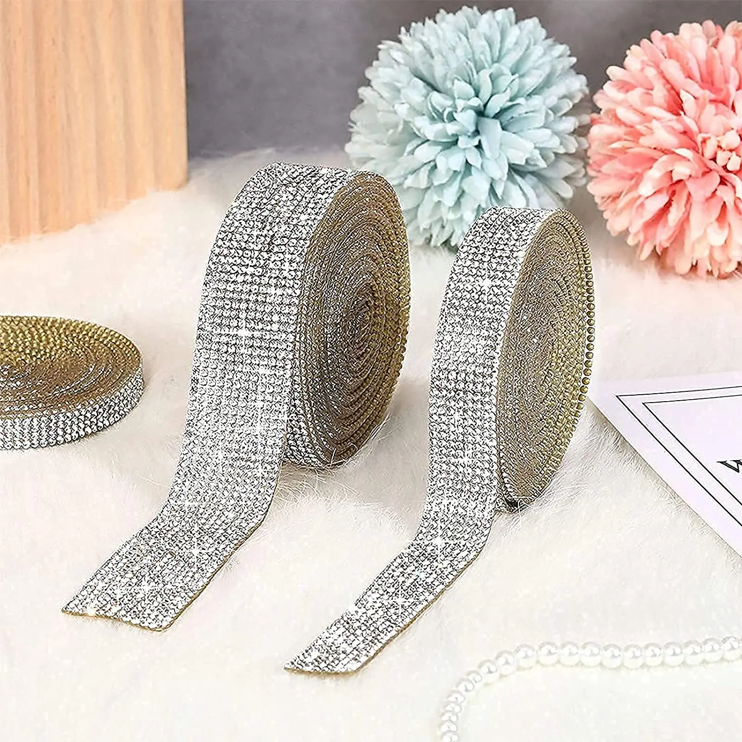 Cheaper Price Diamond Tape Glitter Strass Sticker Self-adhesive Crystal ...