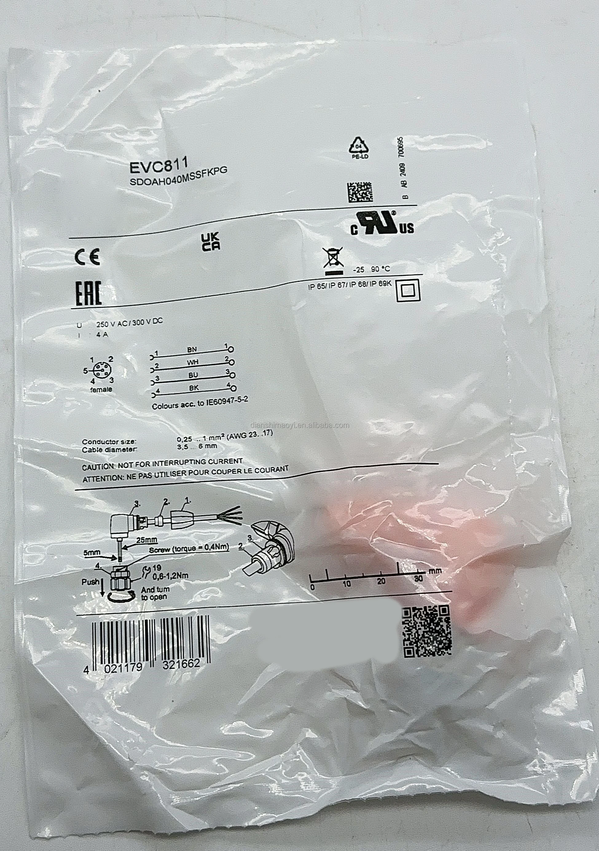 Connecting Wire EVC810 EVC811 EVC812 EVC815 EVC816 EVC813 EVC814 Sensor ...