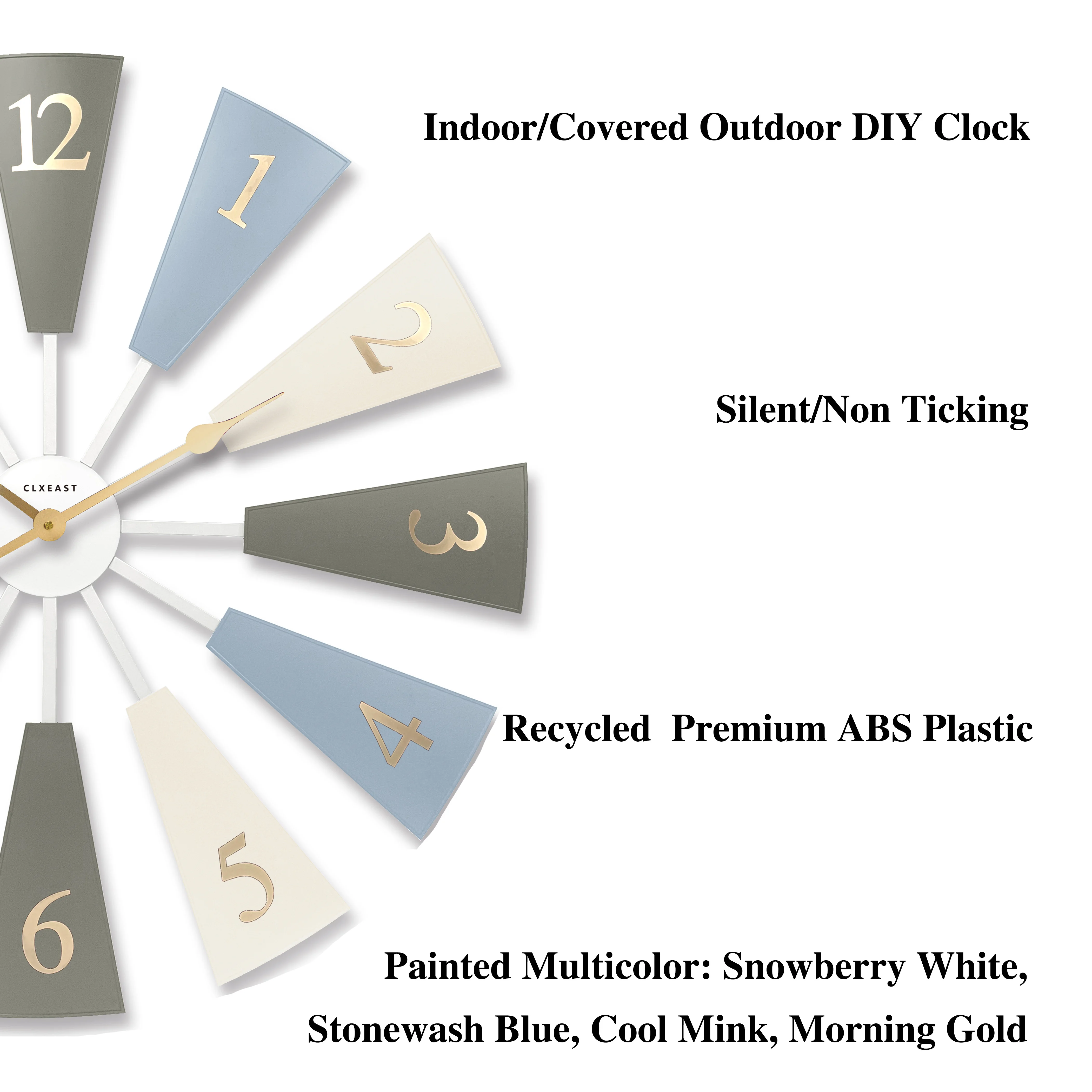 INFINITY TIME High Quality Windmill Wall Clock DIY Modern Farmhouse for ...