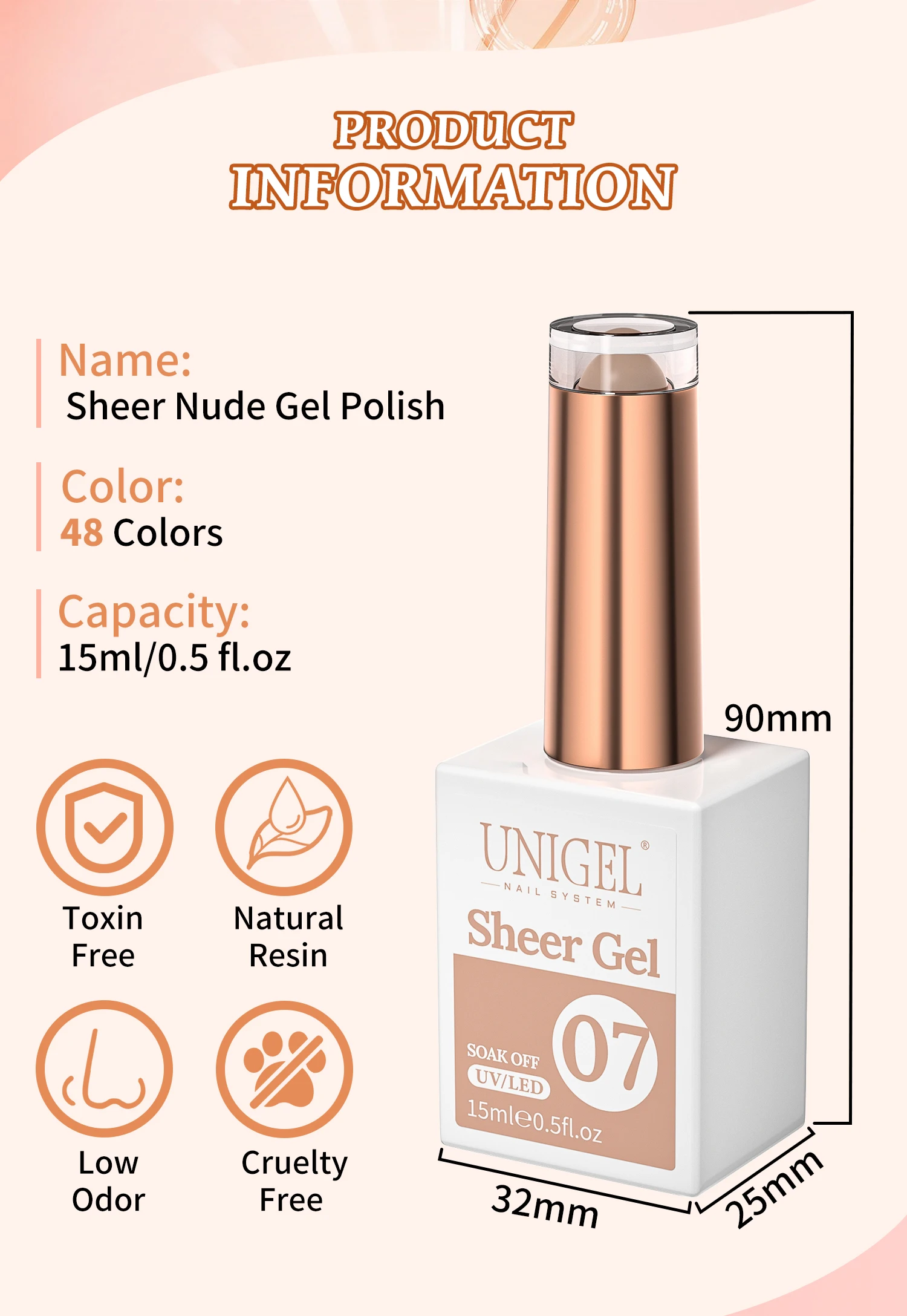 Unigel Wholesale Private Label Nude Pink Translucent Ice Jelly Semi ...