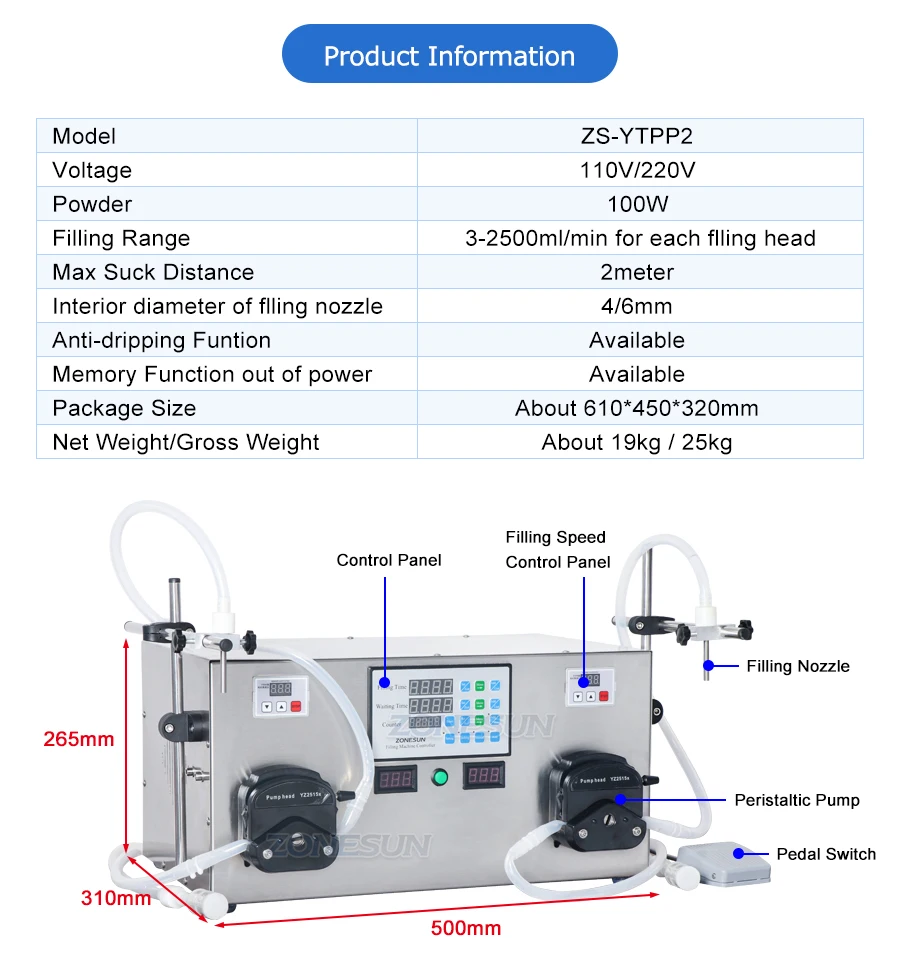 Zonesun 2 Heads Perfume Water Juice Essential Oil Electric Digital ...