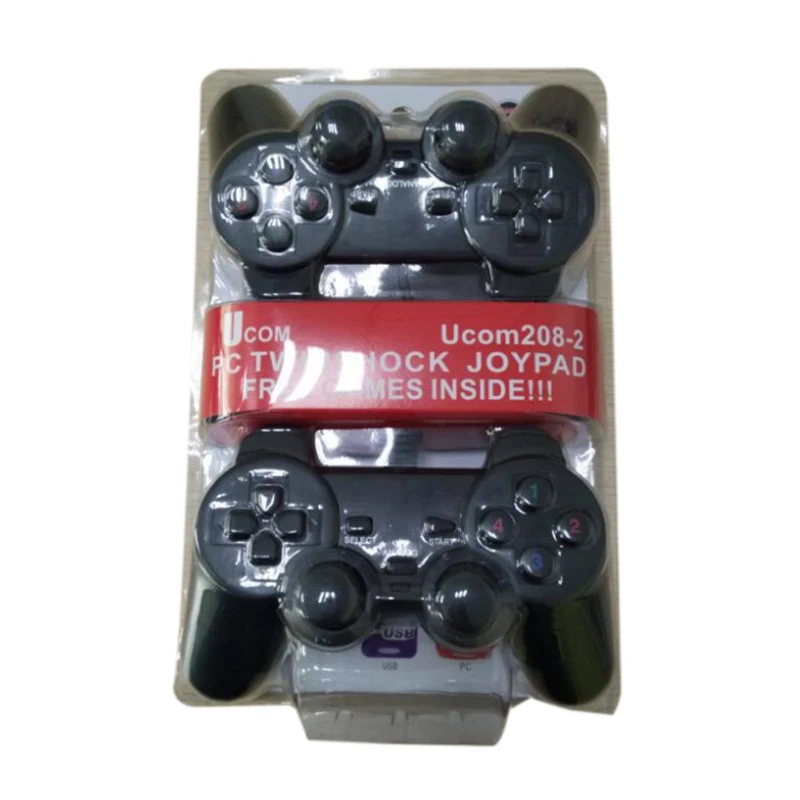 Wired Plug Black Handle Gamepad For Ps2 Console Double Vibration Dual ...
