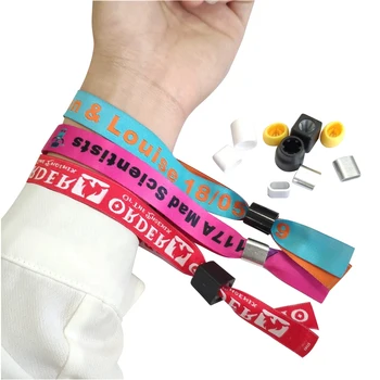 2020 Party Custom Barrel Lock Wristbands Plain Fabric Festival Cloth ...