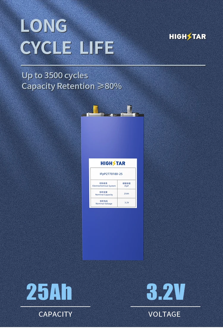 Highstar Premium Quality High Power Long Cycle Life 25ah Prismatic Lfp ...