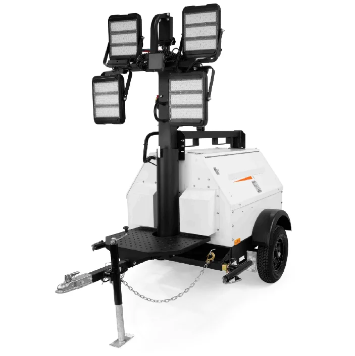 NPC telescopic mast battery powered night scan trailer portable 4*100W ...