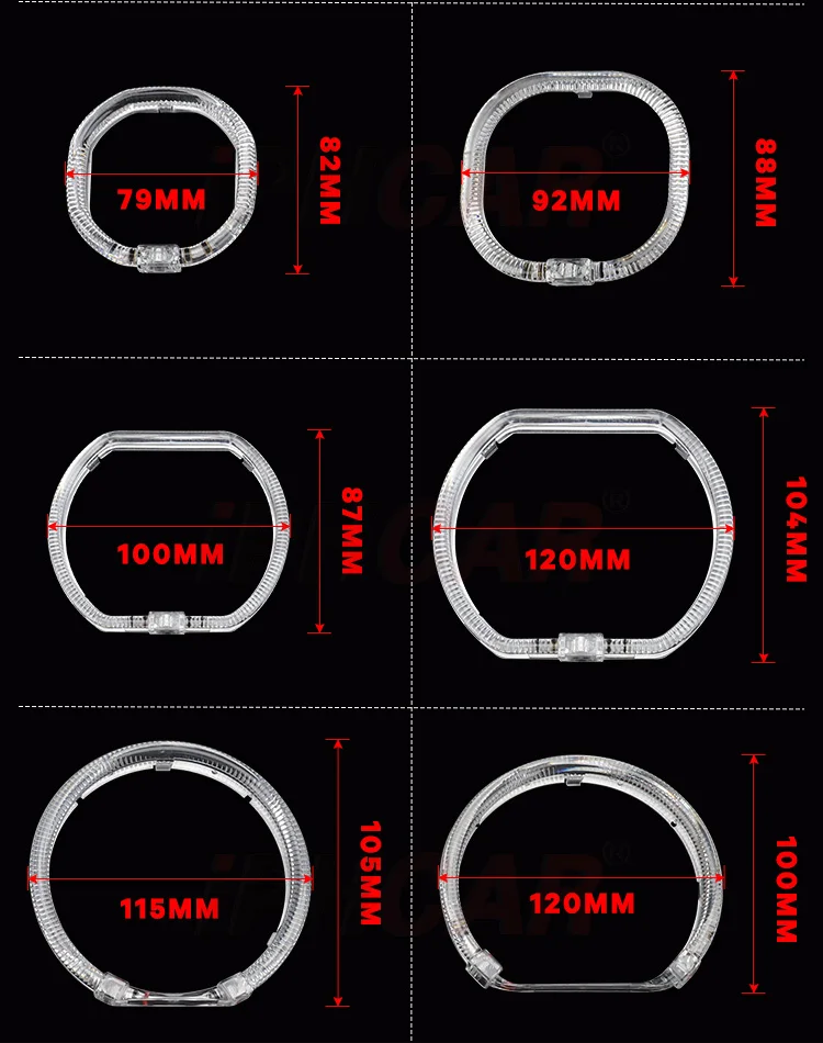 IPHCAR LED Light Guide Angel Eyes - Enhance Your Car's Look