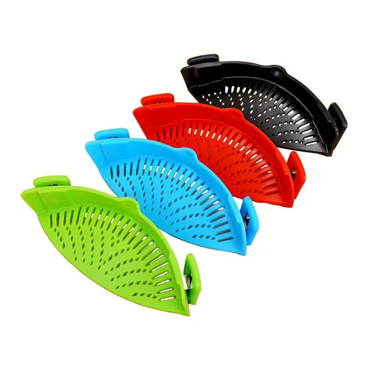 Adjustable Silicone Clip On Strainer For Pots Pans And Bowls Kitchen ...