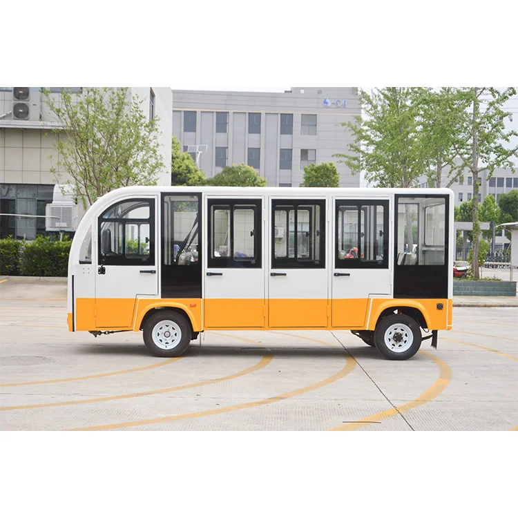 Vehicle Luxury Electric Mini Sightseeing Bus 11 Seats Low Speed ...