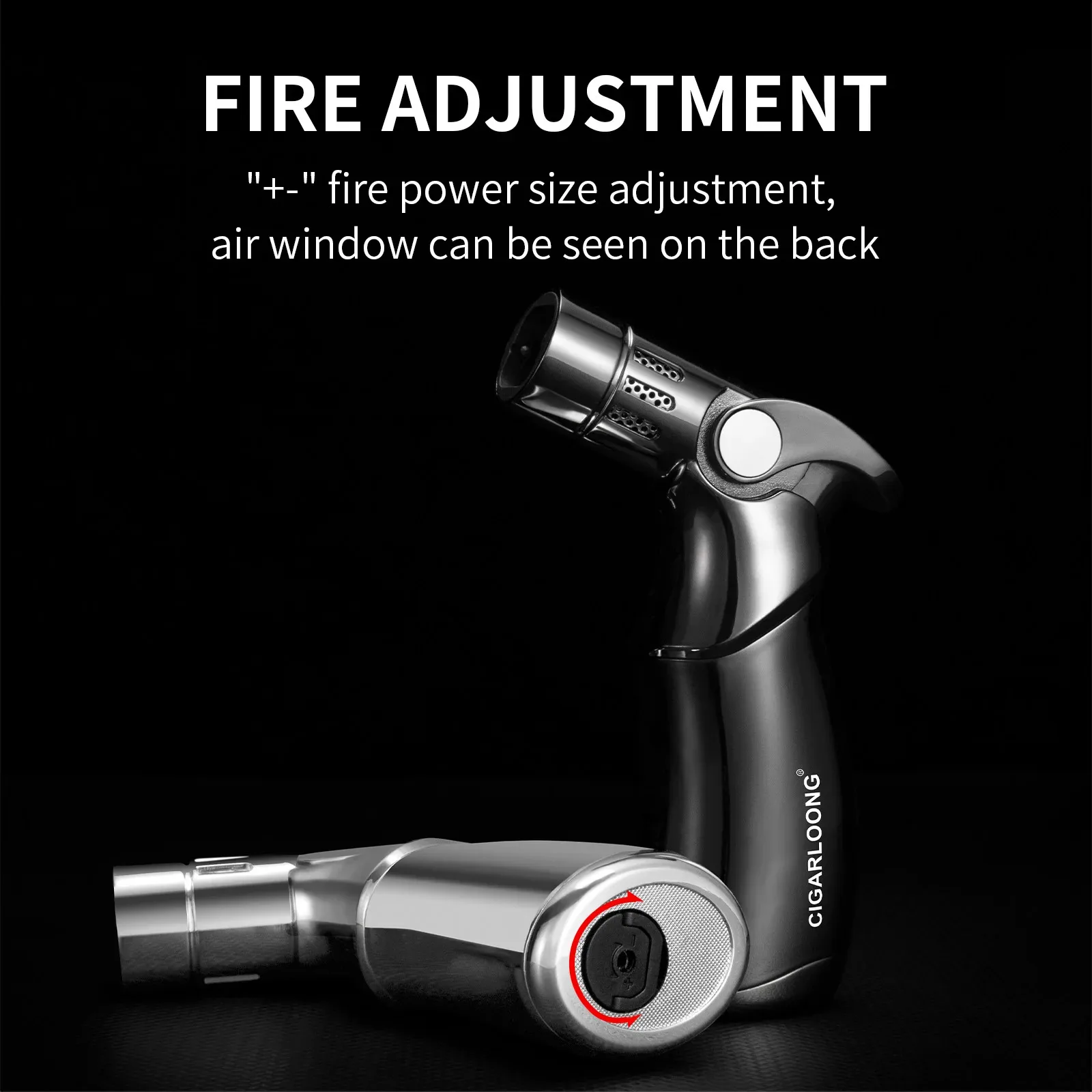 Cigar Smoking Accessories Set Windproof Lighter 4 Jet Fire Cutter ...