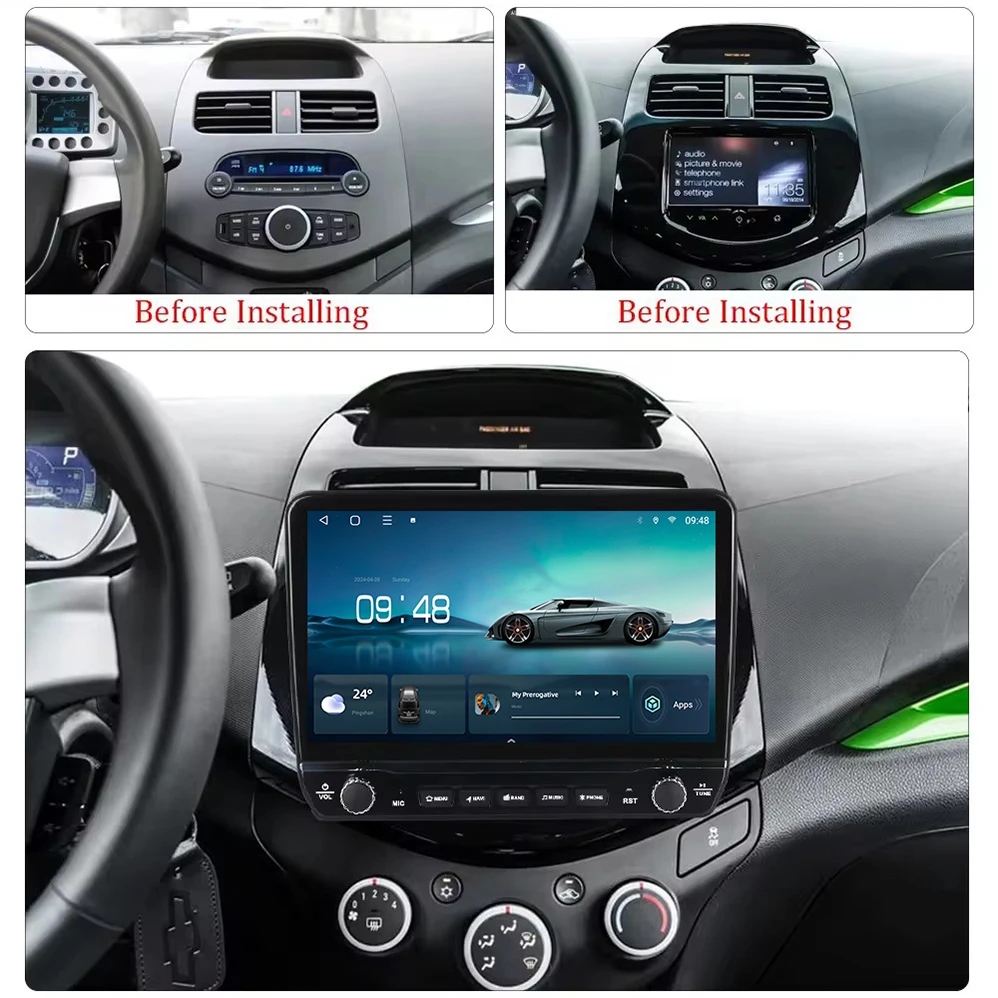Android Car Radio System Carplay DSP 1 Year Warranty Chevrolet Spark ...
