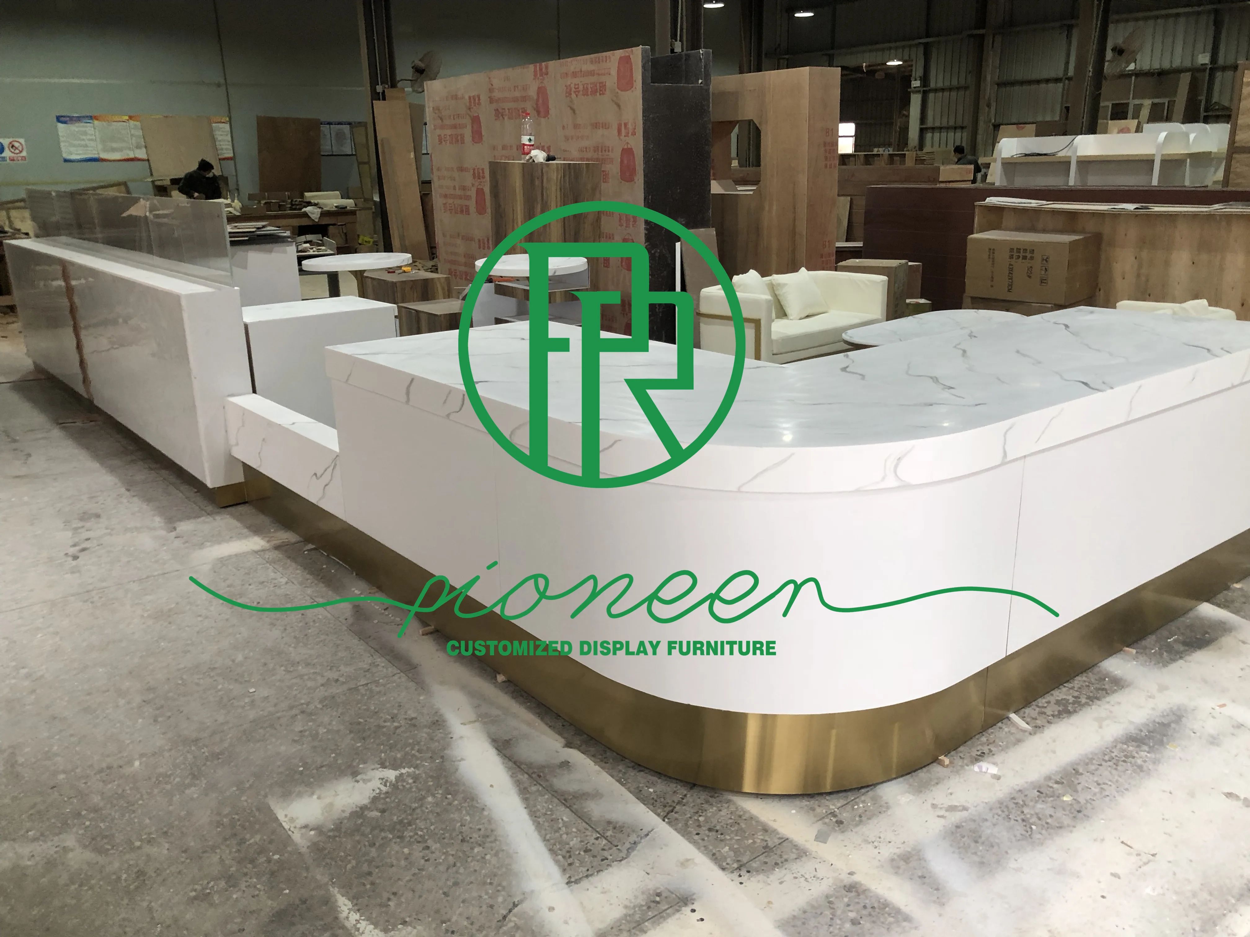 Wooden Coffee Shop Display Counters - Stylish & Durable