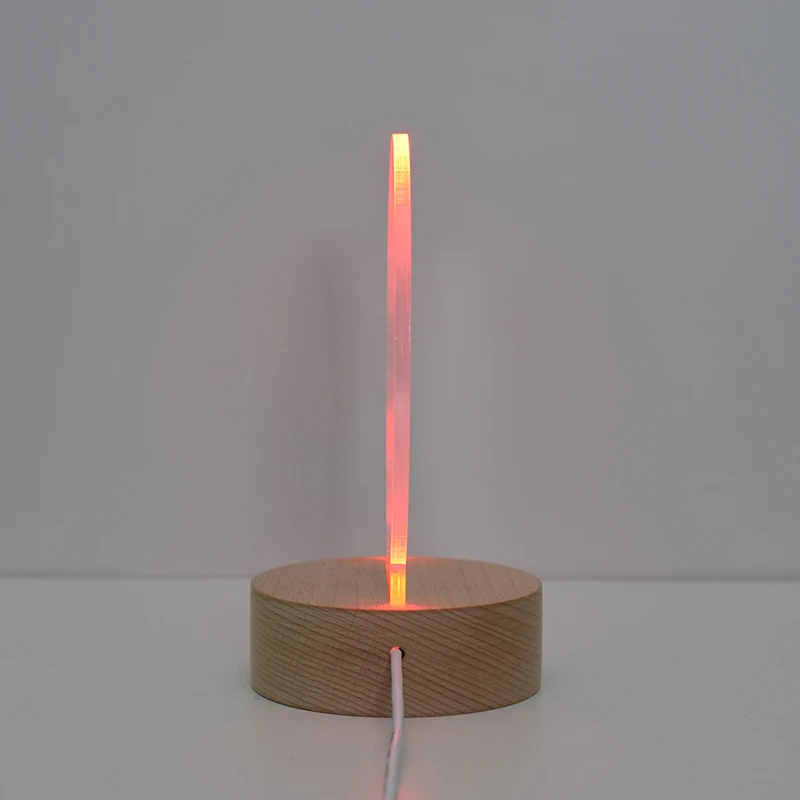 Personalized Custom Wooden Base Diy Engraving Blank Acrylic Usb Led 3d ...