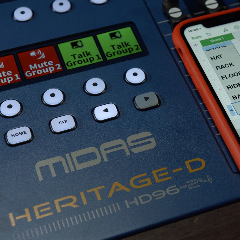 Midas Heritage HD96-24-CC-IP Digital Mixer: 24 Input Channels & 28 ...