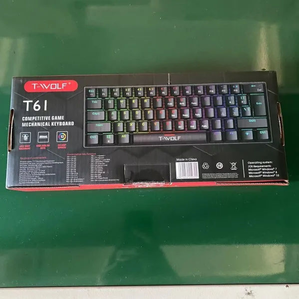 New Design Twolf Mechanical Gaming Keyboard Small Size 61 Keys Run ...