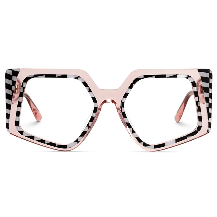 Stylish Cool Geometric Mixed Color Eyeglasses Frames