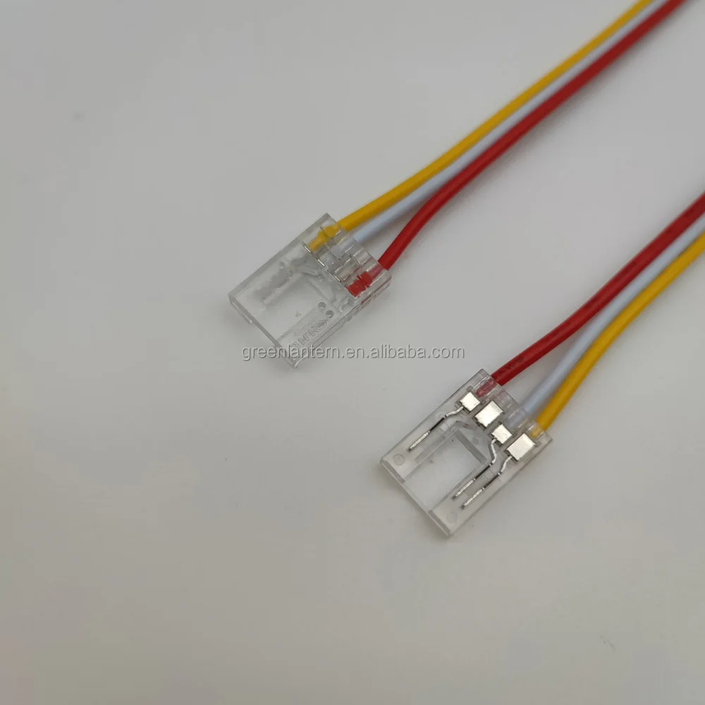 3pin Cob Led Strip Connector Transparent Quick Clear Connector For 10mm ...