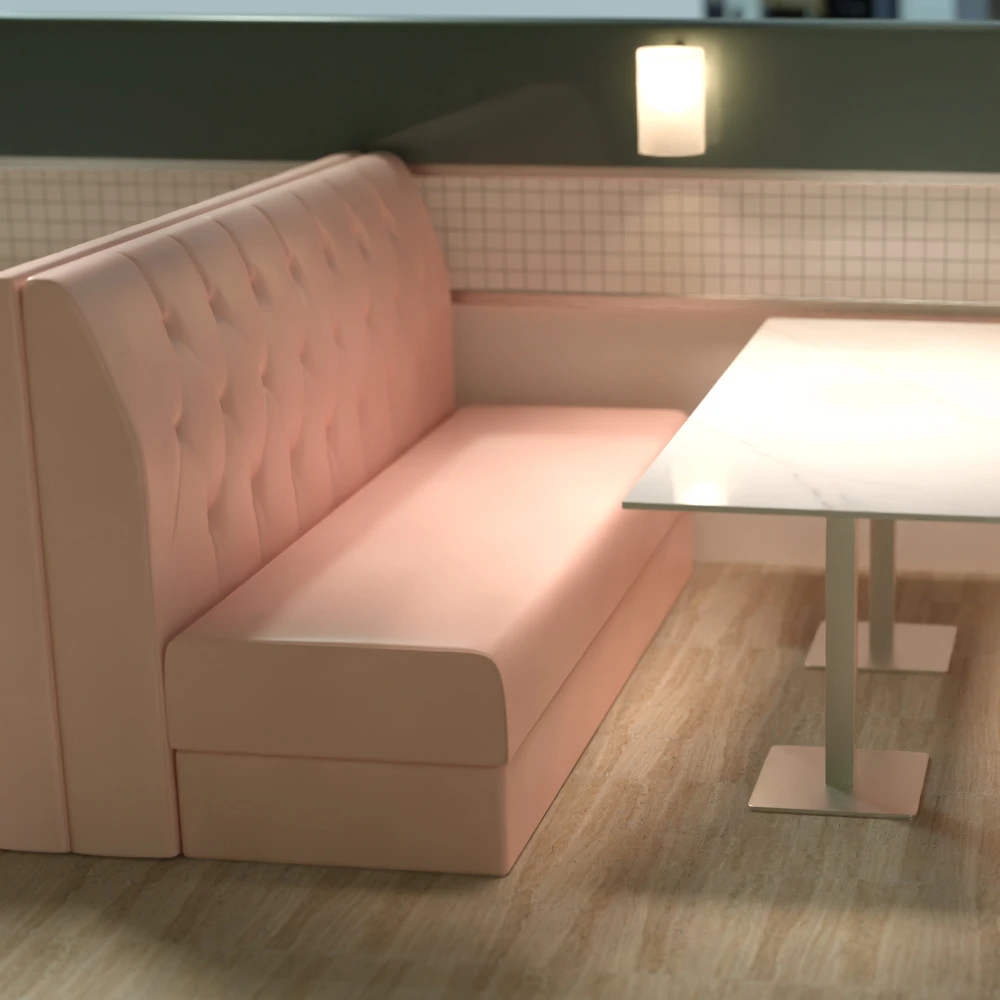 Modern 2 Seater Restaurant Booth Seat Sofa Dining Seating Booth Chairs ...