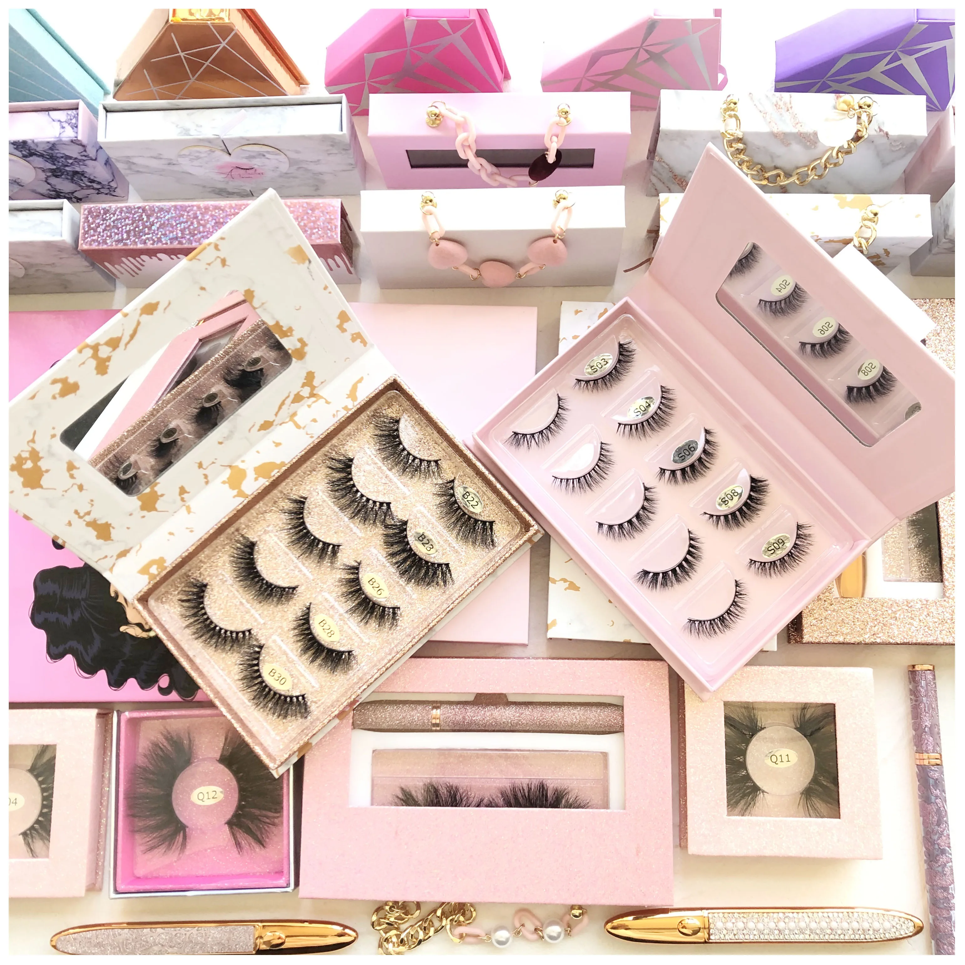 Ishero Eyelash Packs 2021 Packaging Curly Lash 5 Eyelash Packaging Box ...