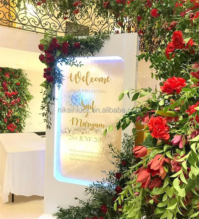 NIKA 2025 New Arrivals Large Wave Acrylic Backdrop Wedding Stage ...