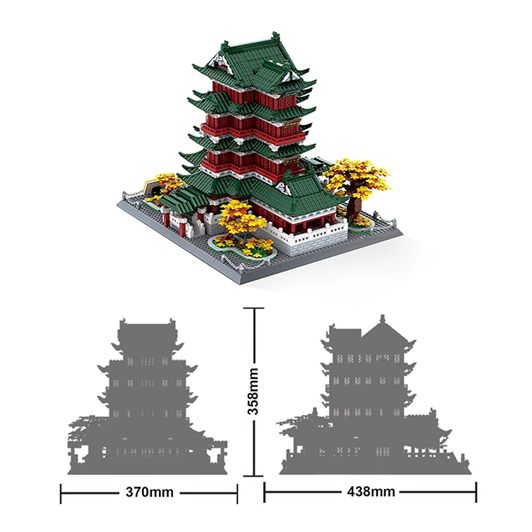 Mini Building Block Sets Model Toy Home Decoration Pavilion Of Prince Teng Brick Toys Buy