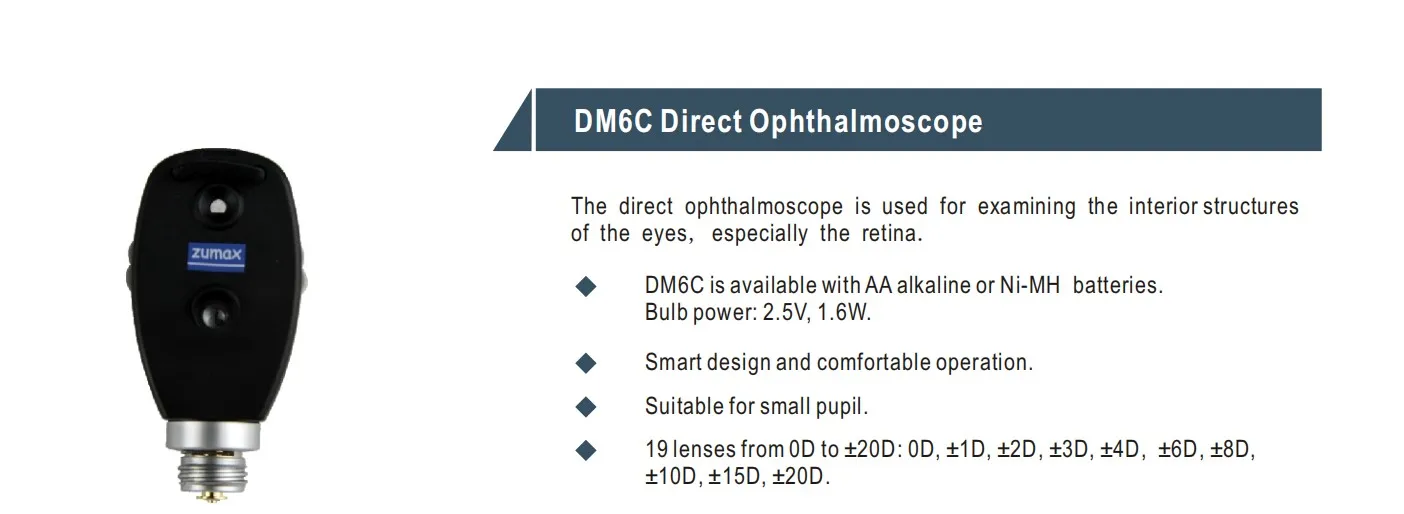 High Quality Eyes Examination Portable Rechargeable Diagnostic Ophthalmoscope Otoscope ...