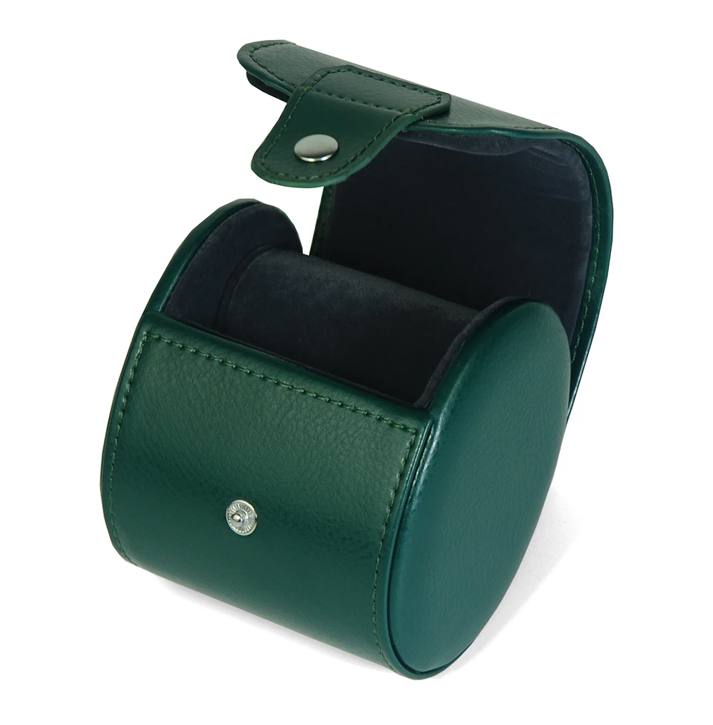 Custom Logo Luxury Antique Vegan Leather Watch Travel Case Pouch Single ...