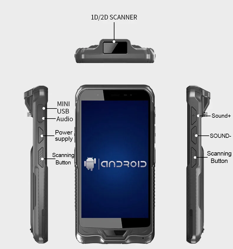 Hot-sale Android 10 Handheld Data Terminal Ip67 Rugged Android Pdas ...