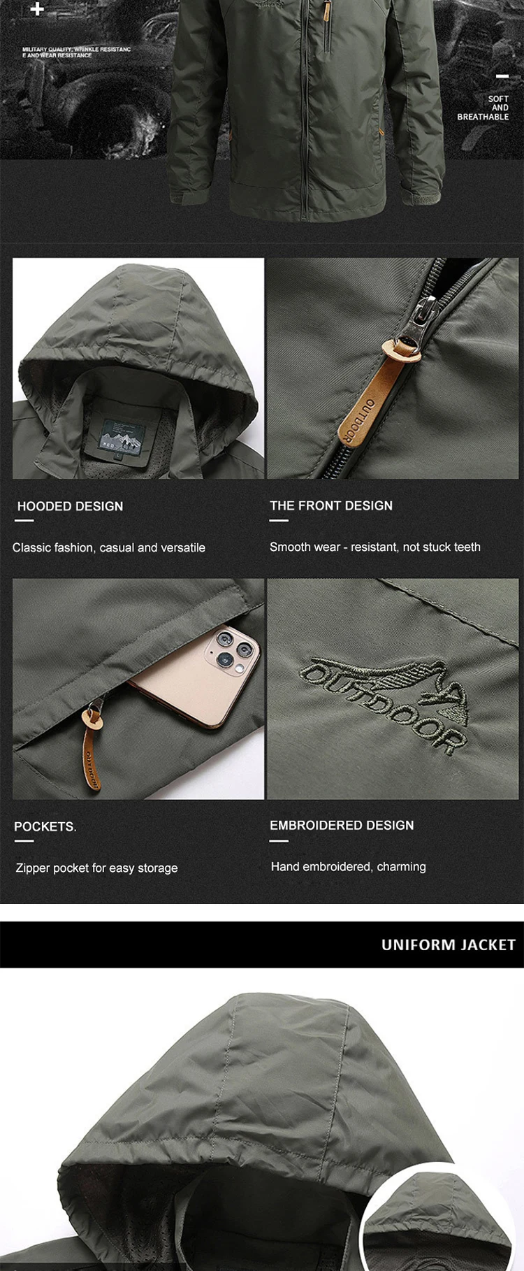 New Cross-border Jacket Male Logo Embroidered Logo Spring And Autumn ...