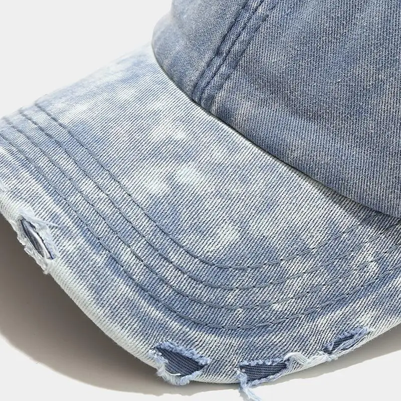 Vintage Distressed Jean Hat Frayed Bil Baseball Cap Adjustable ...