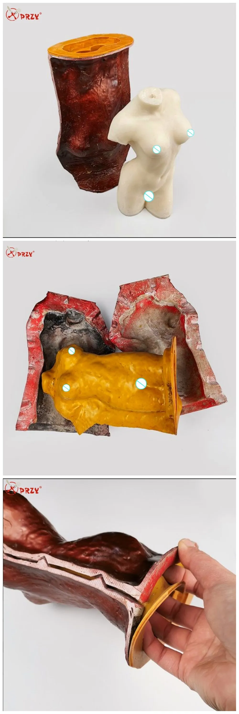 Factory Price Big Female Body Candle Molds Body Soap Handmade Silica ...