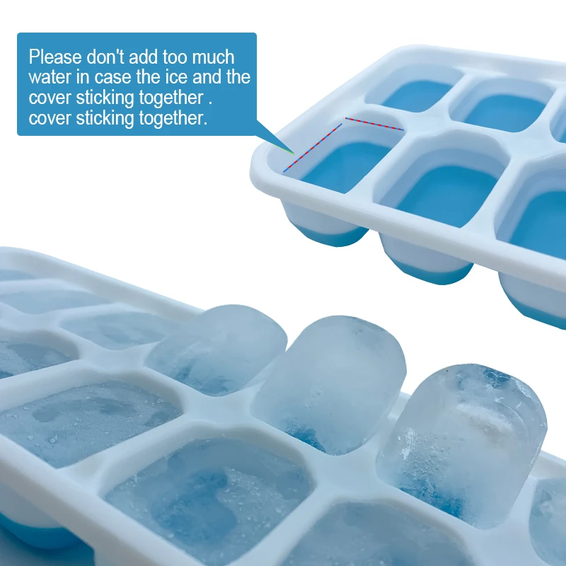 Raybin 4 Pack Custom Ice Mold Ball Logo Portable Mini Silicone Ice Cube ...