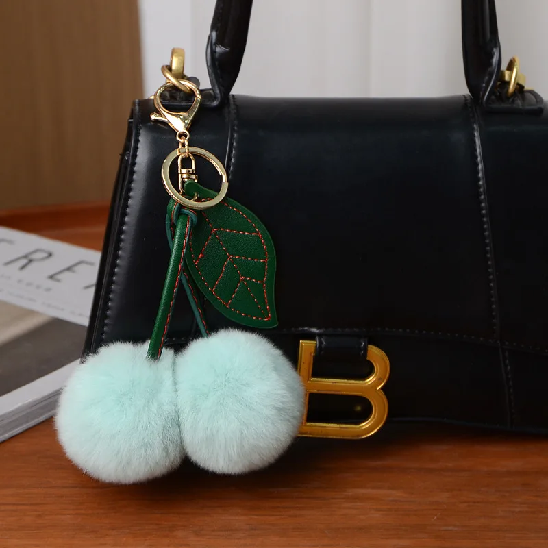 Plush Fruit Cherry Keychains - Customizable Promotional Gifts