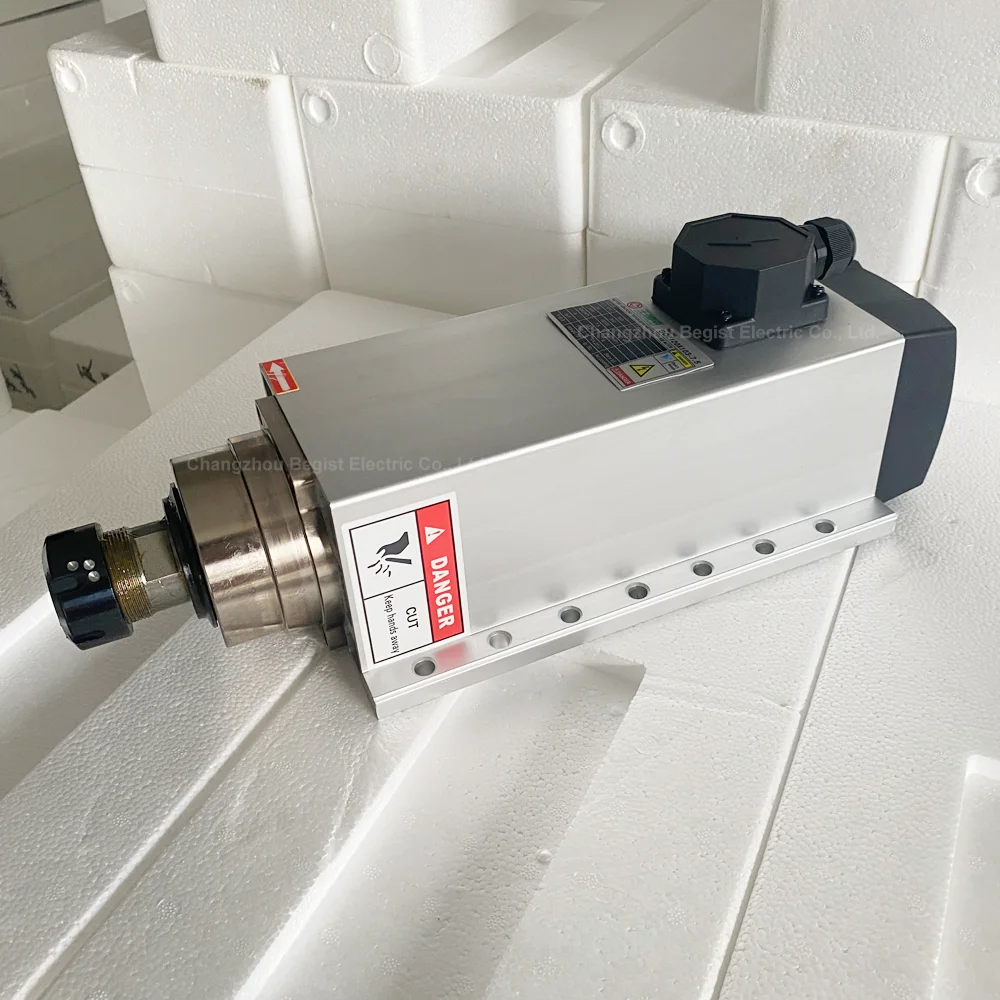 7.5kw Cnc Air Cooled Spindle Motor Kits 220v 380v 17a Er32 18000rpm 7.5kw Inverter For Cnc ...