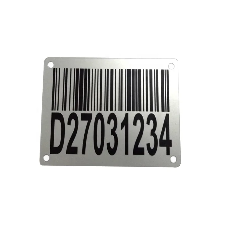 Wholesale Metal Anodized Aluminum Barcodes Tracking Asset Tags Custom ...