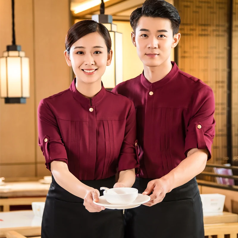 Unisex Custom Design Restaurant Waiter and Waitress Uniform