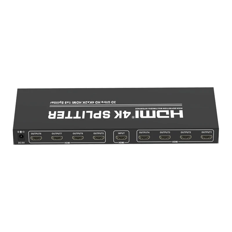 3D Ultra HD 4k@30hz HDMI Splitter 1x8 8 Way 8 Ports Black Shenzhen ...