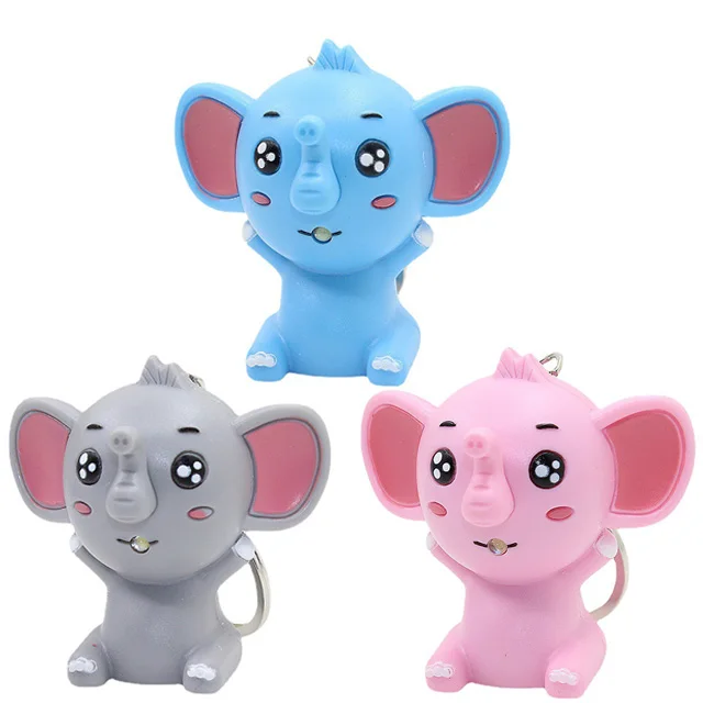 Anime-style Promotional Gift Iron Metal Plastic Keychain Led Flashlight ...