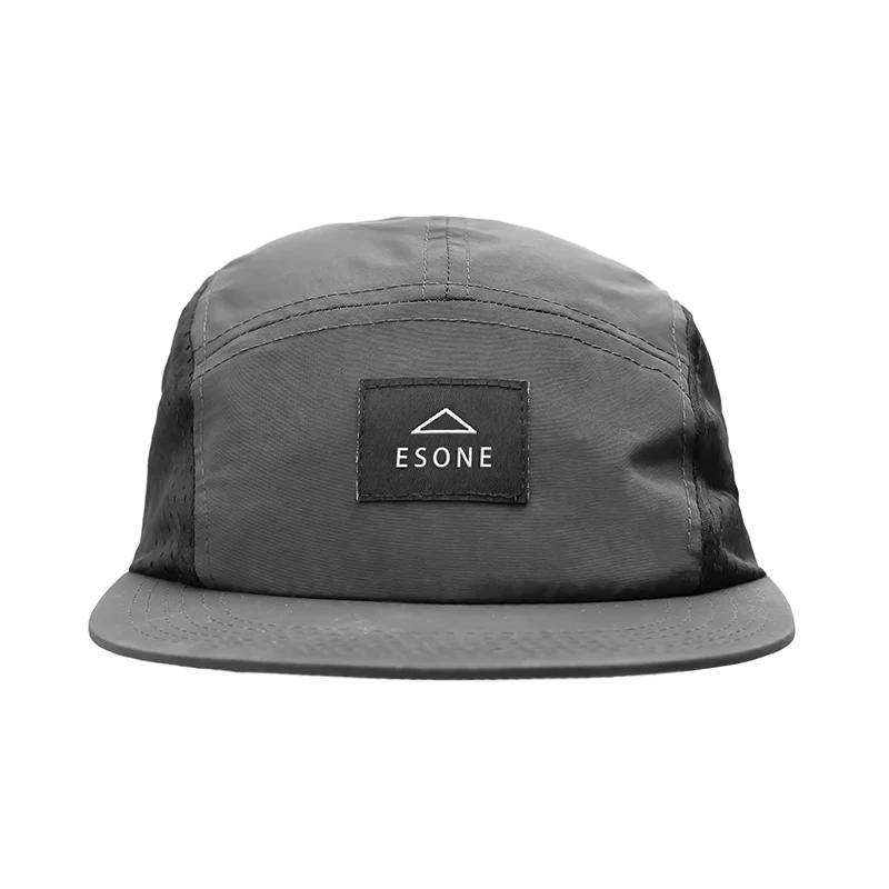 Breathable Lightweight Nylon Hat Waterproof 5 Panel Hat Custom Applique ...