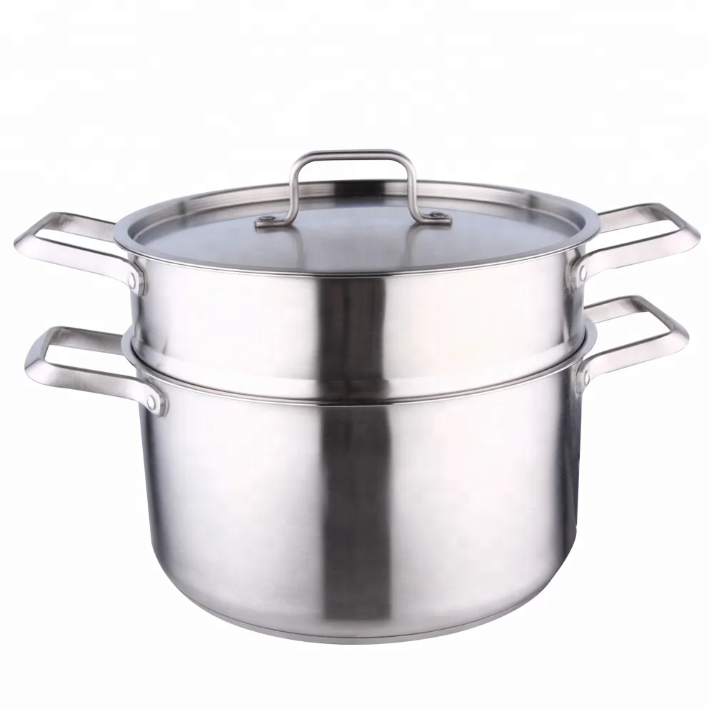 26cm stainless steel food steamer 2 layer cookware steam pot cooking ...