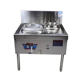 Single Burner With Soup Pot Stainless Steel Body Cast Iron Pan Support ...
