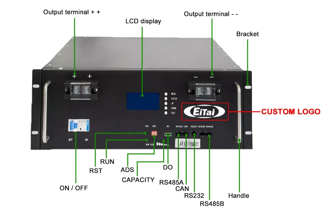 Eitai Rack Mounted Solar System Energy Storage Battery 51.2v 100ah ...