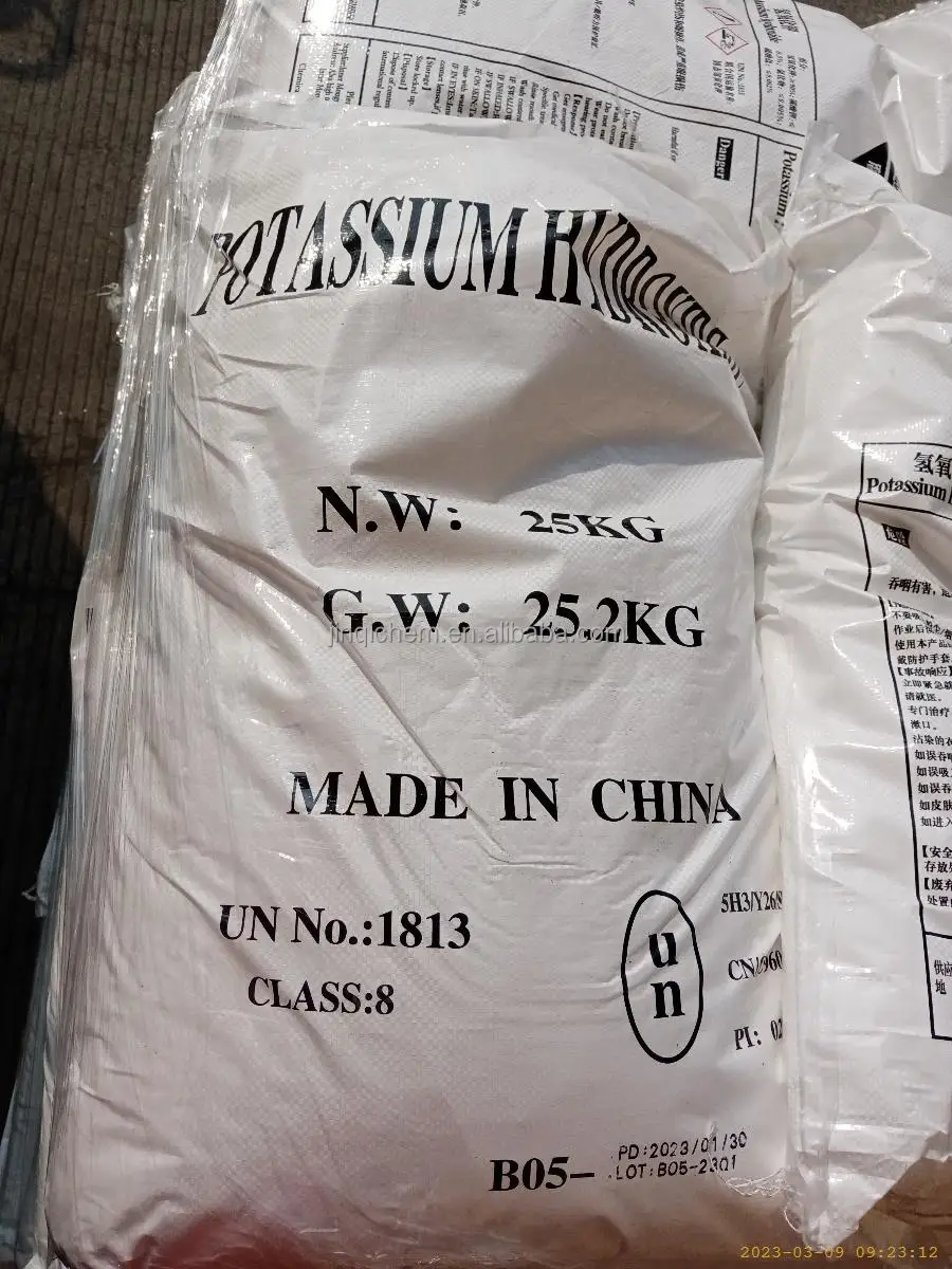Raw material KOH Potassium hydroxide flakes CAS 1310-58-3 Caustic ...