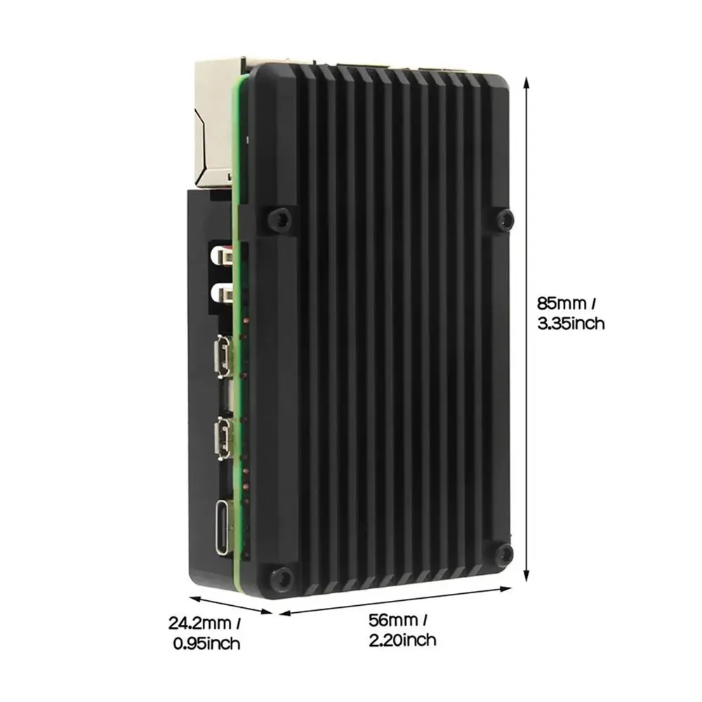Raspberry Pi 5 Aluminum Heatsink Case with 5V Cooling Fan