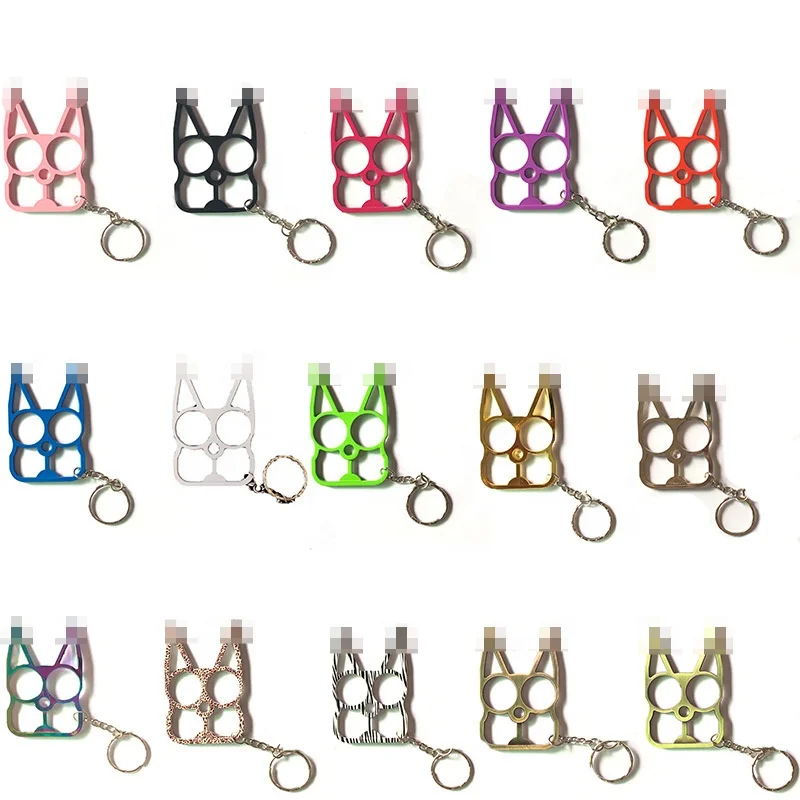 Multi-color Kitty Keychain Alloy Cat Ear Keychain Multifunction Tool ...