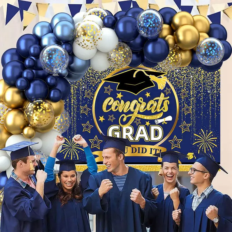 Graduation Backdrop Congratulate Grad Backdrop Graduation Celebration ...