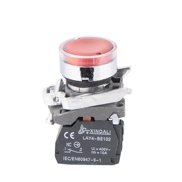 Lay4-bw3361 Green Led Light Voltage 110v-220v 22mm Momentary Push Button Switch 10a 600v - Buy ...