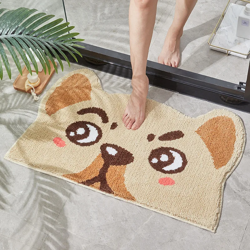 Cute Animal Shaped Non-slip Kids Bath Mat Soft Absorbent Washable Floor ...