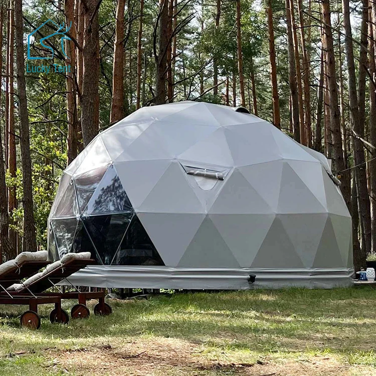 Heavy Duty Geodesic Dome Glamping Yurt Igloo Large Luxury Camping Tent ...