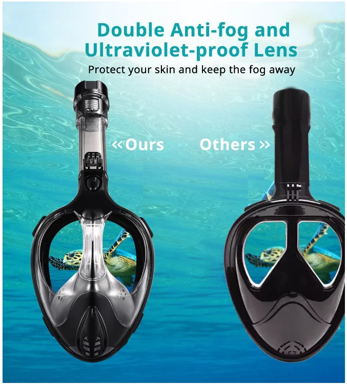 Custom High Quality New Vision Free Diving Foldable Breathing Snorkel ...