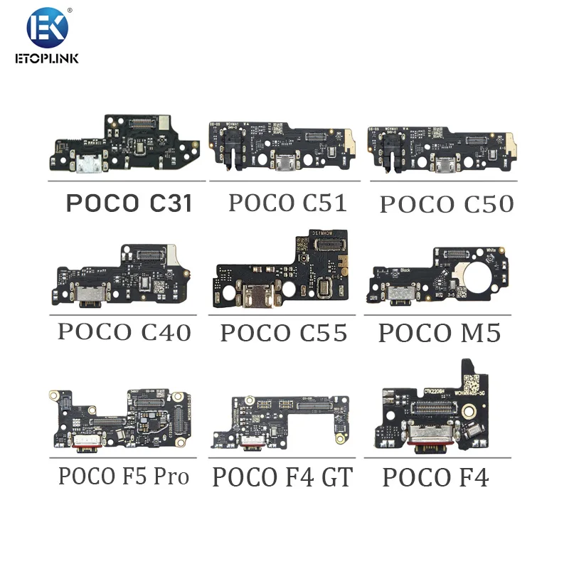 Flex Pin De Carga Placa For Xiaomi Poco C31 C51 C50 C40 C55 M5 F5pro F4 ...